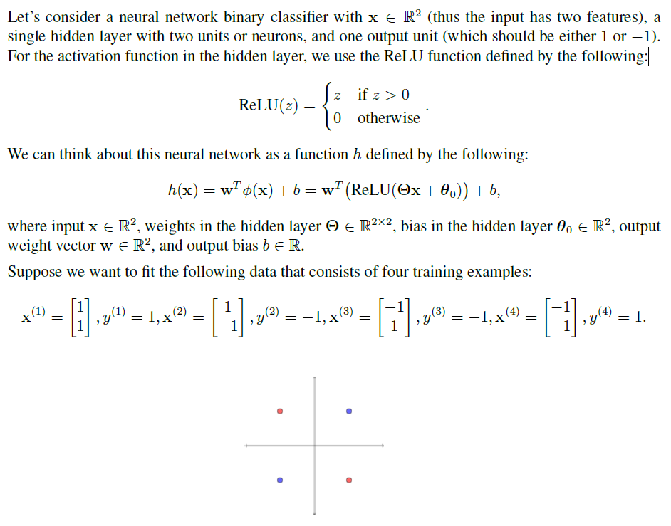 Let's consider a neural network binary classifier | Chegg.com