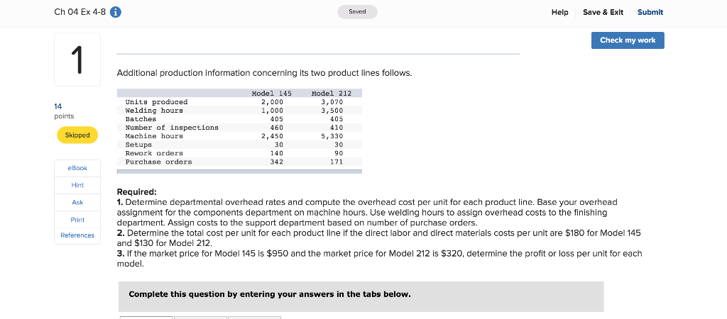 Solved Ch 04 Ex 4-8 Seved Help Save & Exit Submit Check my | Chegg.com