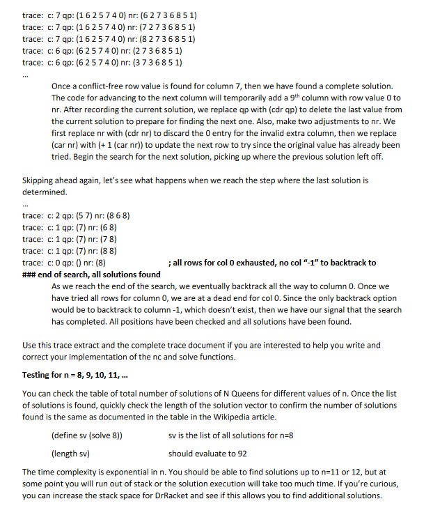 N Queens Problem in Racket and Prolog The N Queens | Chegg.com