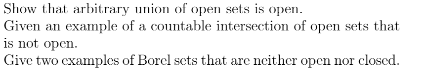 Solved Show that arbitrary union of open sets is open. Given | Chegg.com