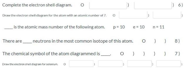 Solved Complete the electron shell diagram. ) 6) Draw the | Chegg.com