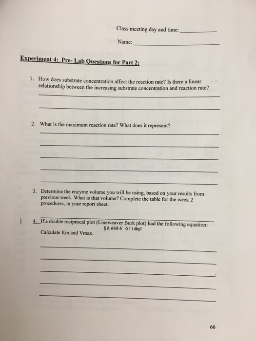 Solved How Does Substrate Concentration Affect The Reaction