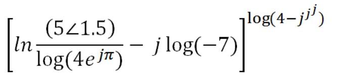 Solved In (521.5) log(4e jπ) - log(4-jil) j log(-7) Jos | Chegg.com