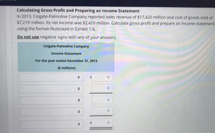 Solved Calculating Gross Profit and Preparing an Income | Chegg.com