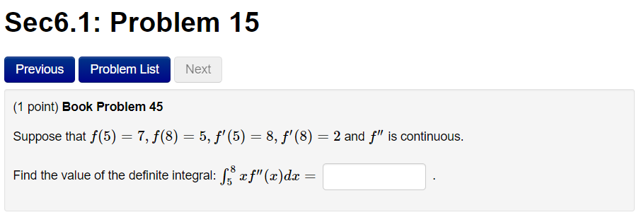 Solved Sec6.1: Problem 15 Previous Problem List Next (1 | Chegg.com