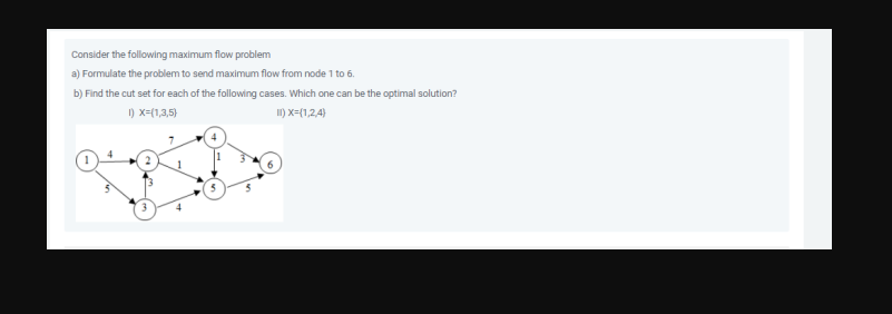 Solved Consider the following maximum flow problem a) | Chegg.com