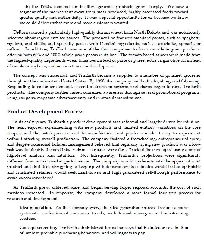 In this case study, you will be making a product | Chegg.com