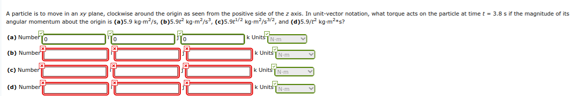 Solved A particle is to move in an xy plane, clockwise | Chegg.com