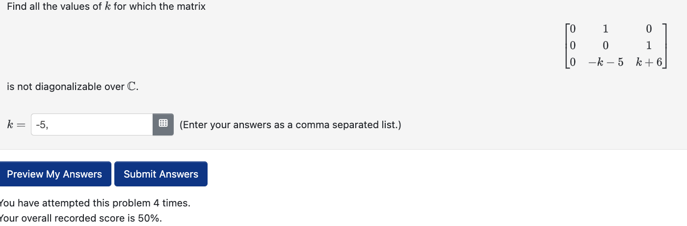 Solved Find all the values of k ﻿for which the | Chegg.com
