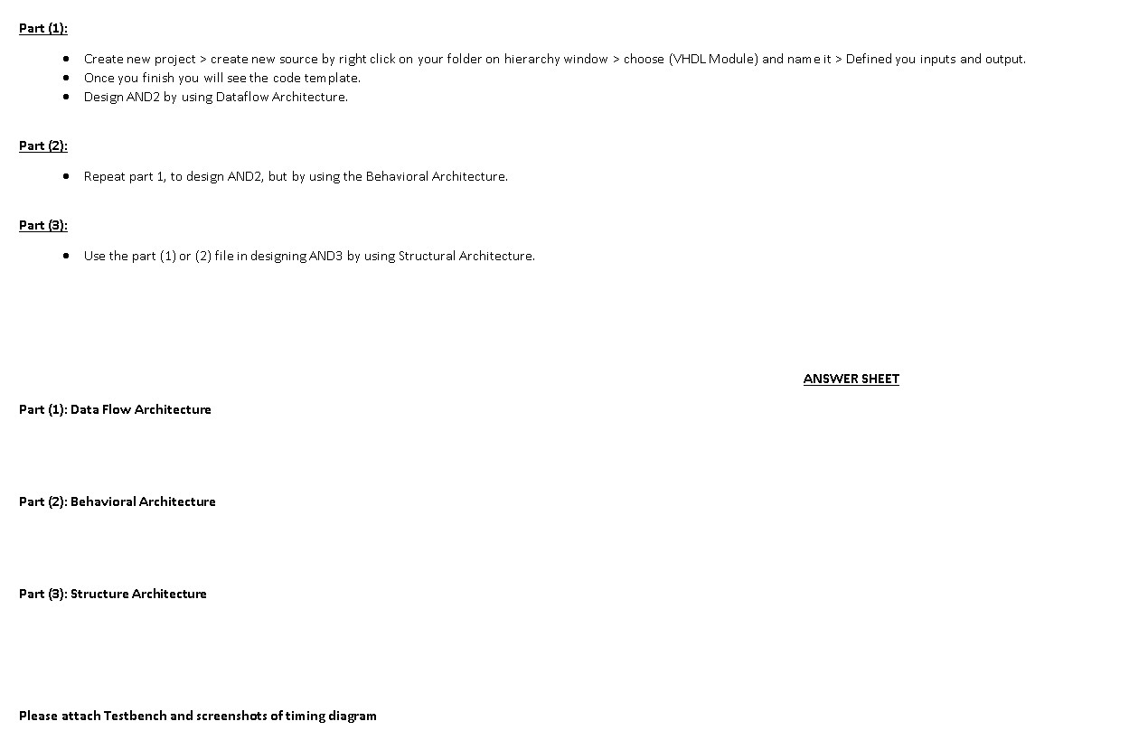 Solved Part (1): Create new project > create new source by | Chegg.com