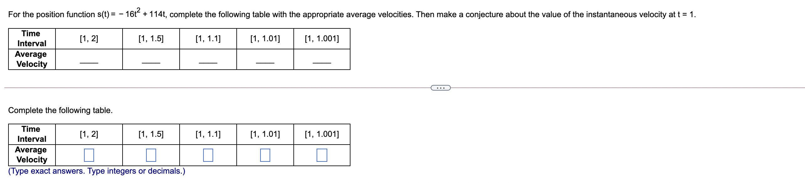 Solved For the position function s(t) = - 16t2 + 114t, | Chegg.com