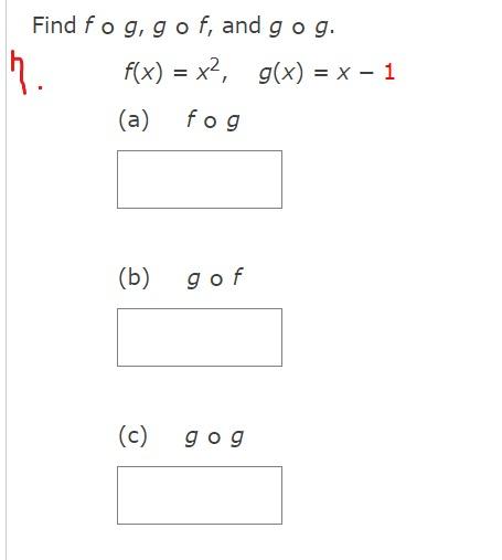 Solved b. Find the following. f(x) = x2 + 3, g(x) = 2 - x g | Chegg.com