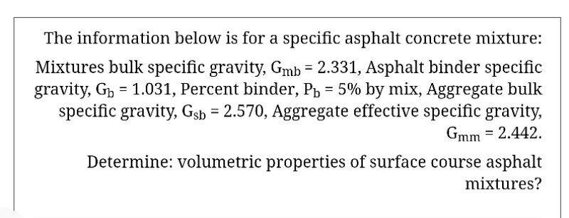 Solved The information below is for a specific asphalt | Chegg.com