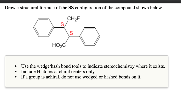 Solved Draw a structural formula of the SS configuration of | Chegg.com