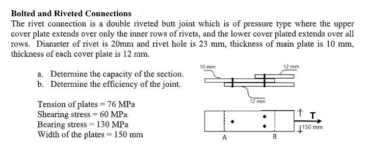 Solved Bolted and Riveted Connections The rivet connection | Chegg.com