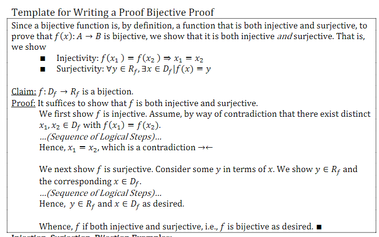Solved I need help writing and understanding Bijective | Chegg.com
