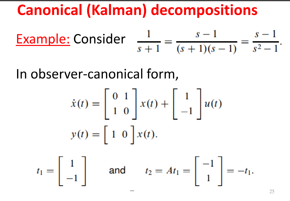 Solved Canonical (Kalman) decompositions Example: Consider | Chegg.com