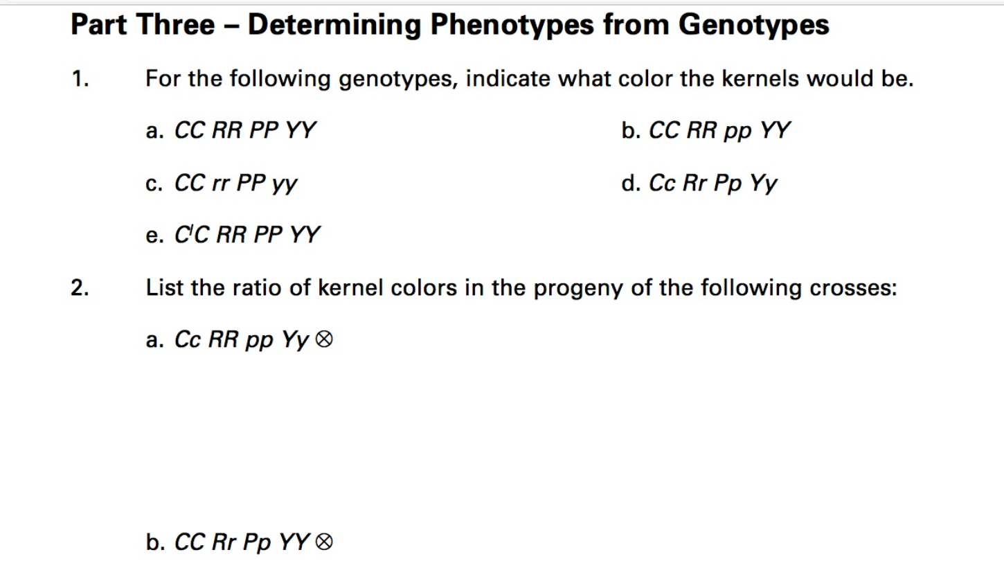 Solved Trait Gene Alleles Aleurone color с c с с Aleurone | Chegg.com