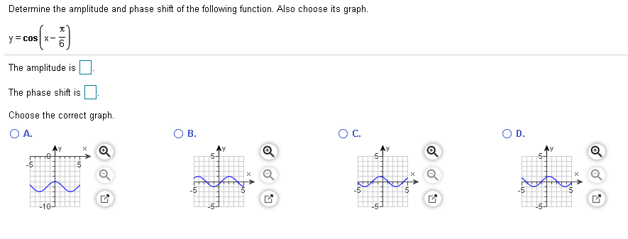 Solved Determine the amplitude and phase shift of the | Chegg.com