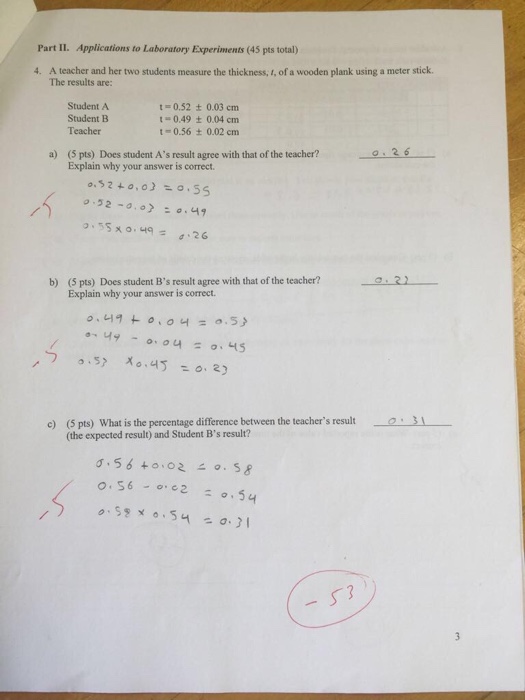 Solved A teacher and her two students measure the thickness, | Chegg.com