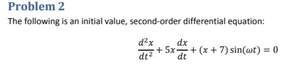 Solved Problem 2 The following is an initial value, | Chegg.com