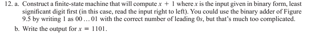 12 A Construct A Finite State Machine That Will 