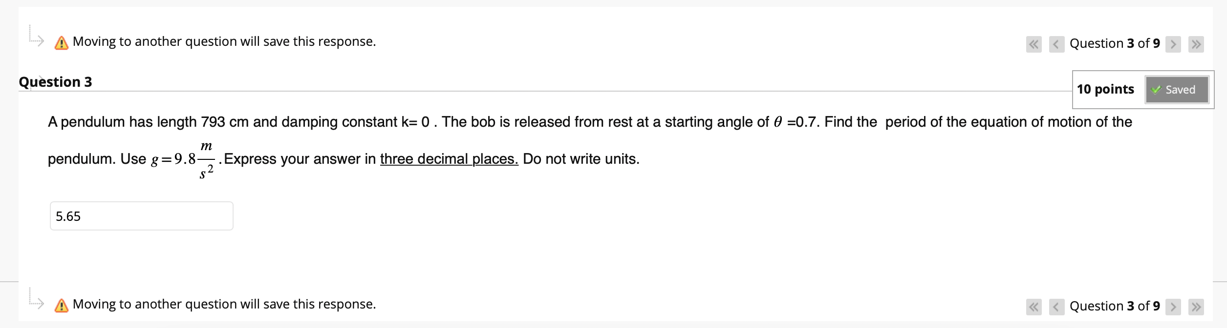 Solved Moving to another question will save this response. | Chegg.com