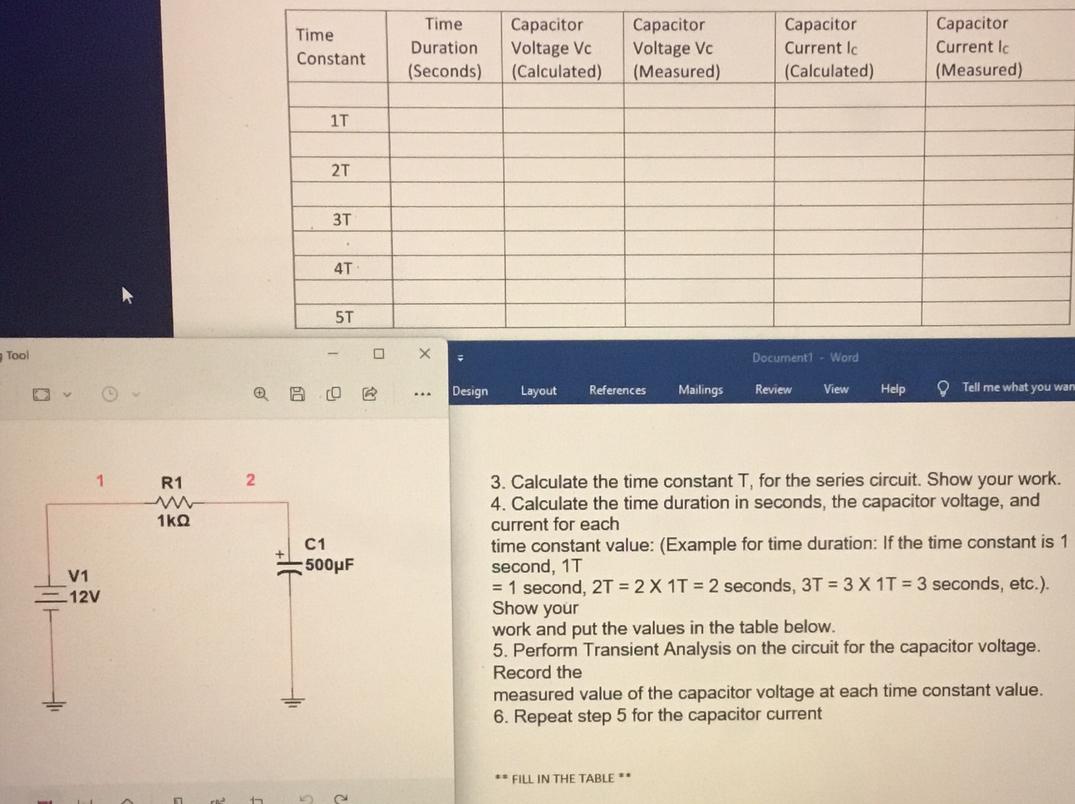 Solved 3. Calculate the time constant T, for the series | Chegg.com