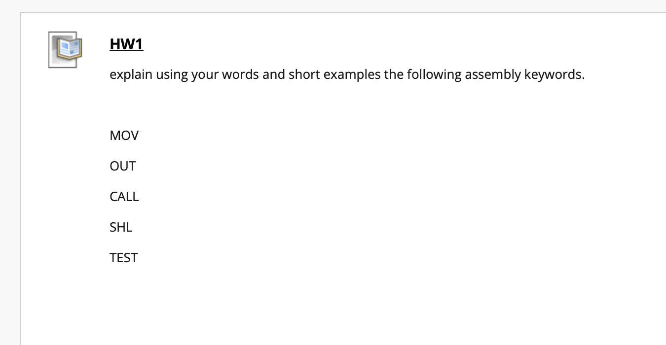 Solved HW1 explain using your words and short examples the | Chegg.com