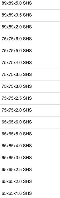Solved A square hollow section(SHS) is being used as a | Chegg.com