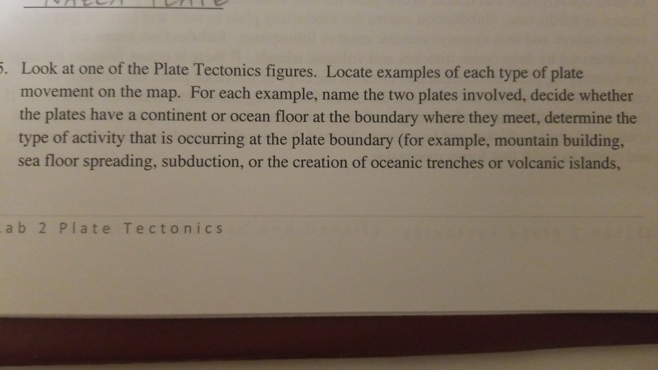 Solved 5. Look at one of the Plate Tectonics figures. Locate | Chegg.com