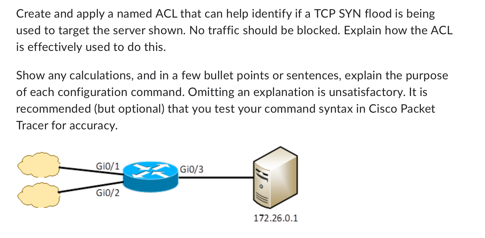 Solved Create And Apply A Named Acl That Can Help Identify