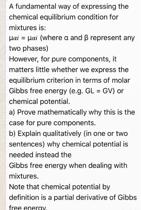 Solved A fundamental way of expressing the chemical | Chegg.com