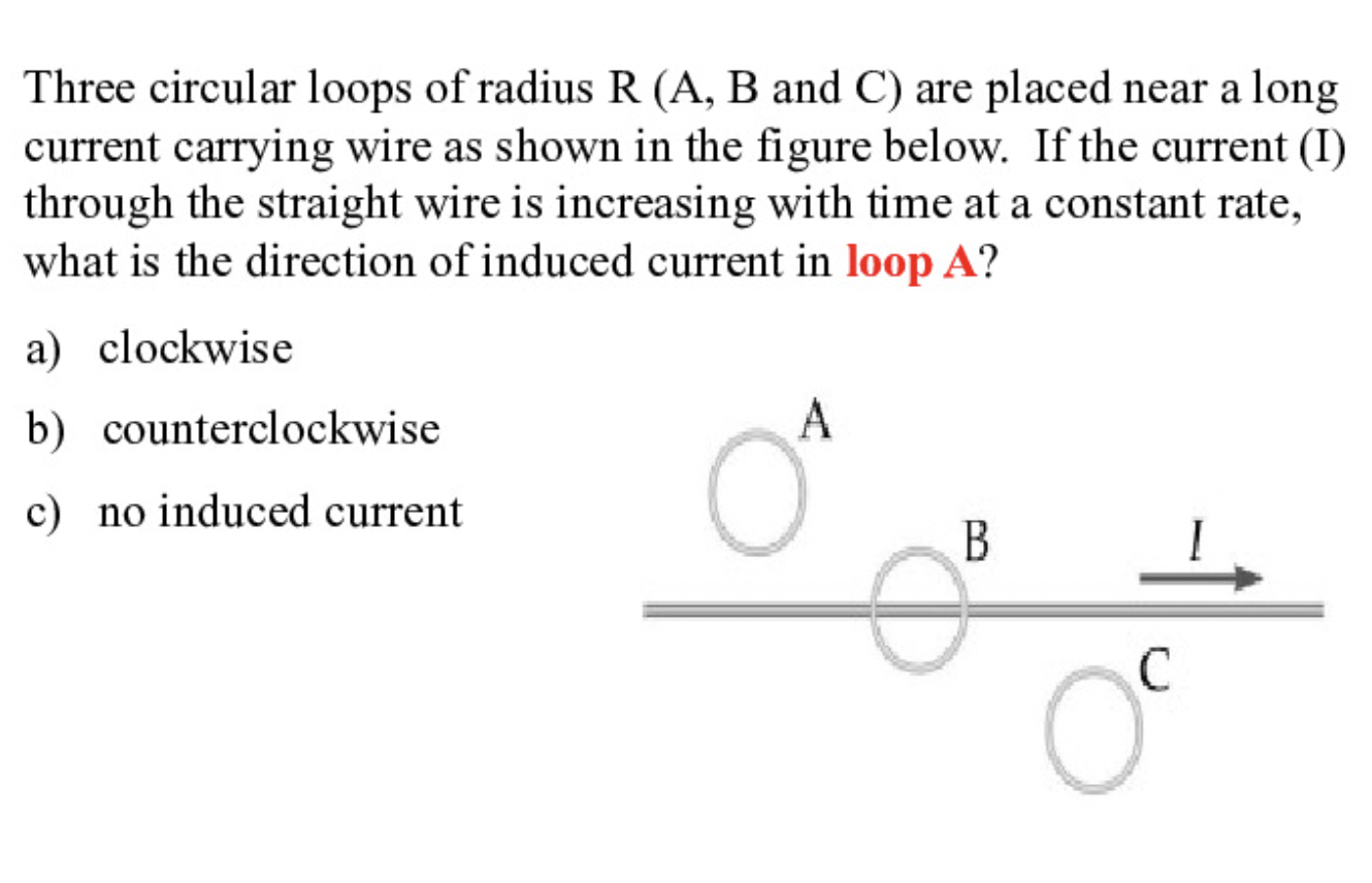 Solved What is the direction of the induced current if the | Chegg.com