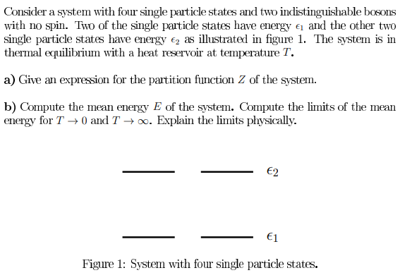 Solved Consider a system with four single particle states | Chegg.com