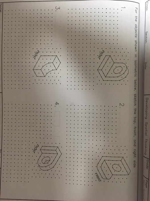 Solved Grade Developing Spatial Thinking For the objects | Chegg.com