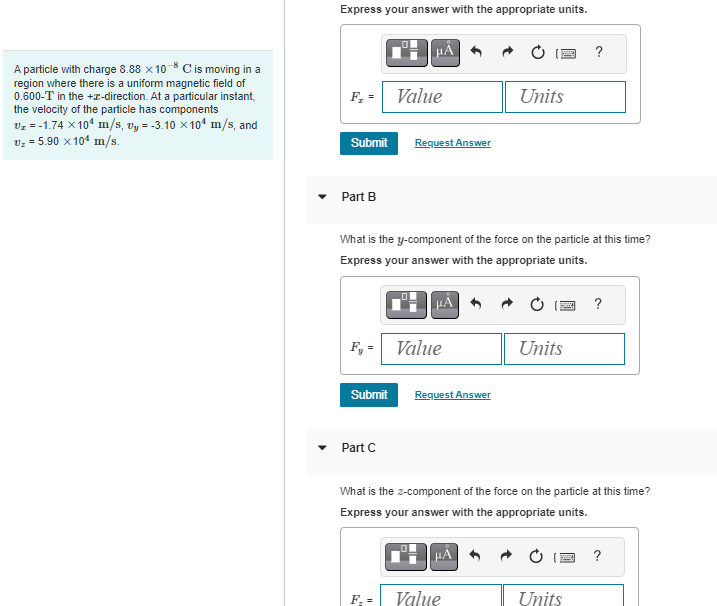 Solved Express your answer with the appropriate units. A | Chegg.com