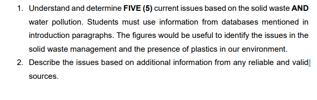 Solved 1. Understand and determine FIVE (5) current issues | Chegg.com