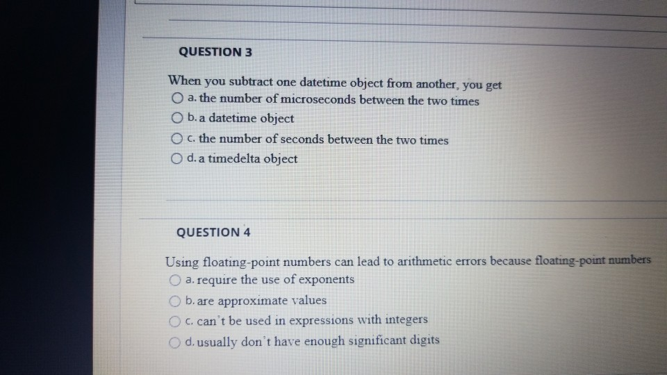 Solved QUESTION 1 If you import two modules into the global | Chegg.com