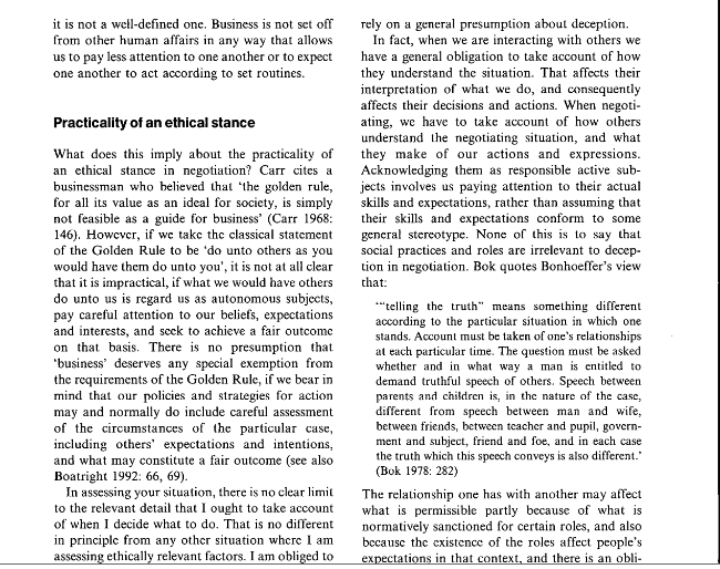 Solved Read the article “Honesty in Negotiation.” After | Chegg.com