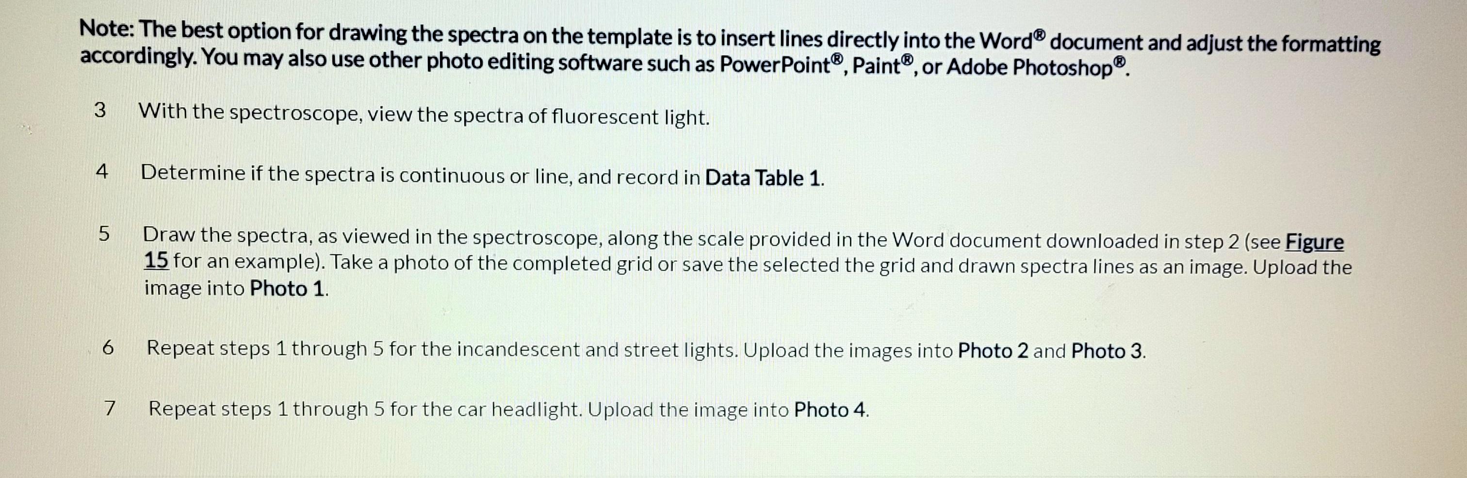 Note: The best option for drawing the spectra on the | Chegg.com