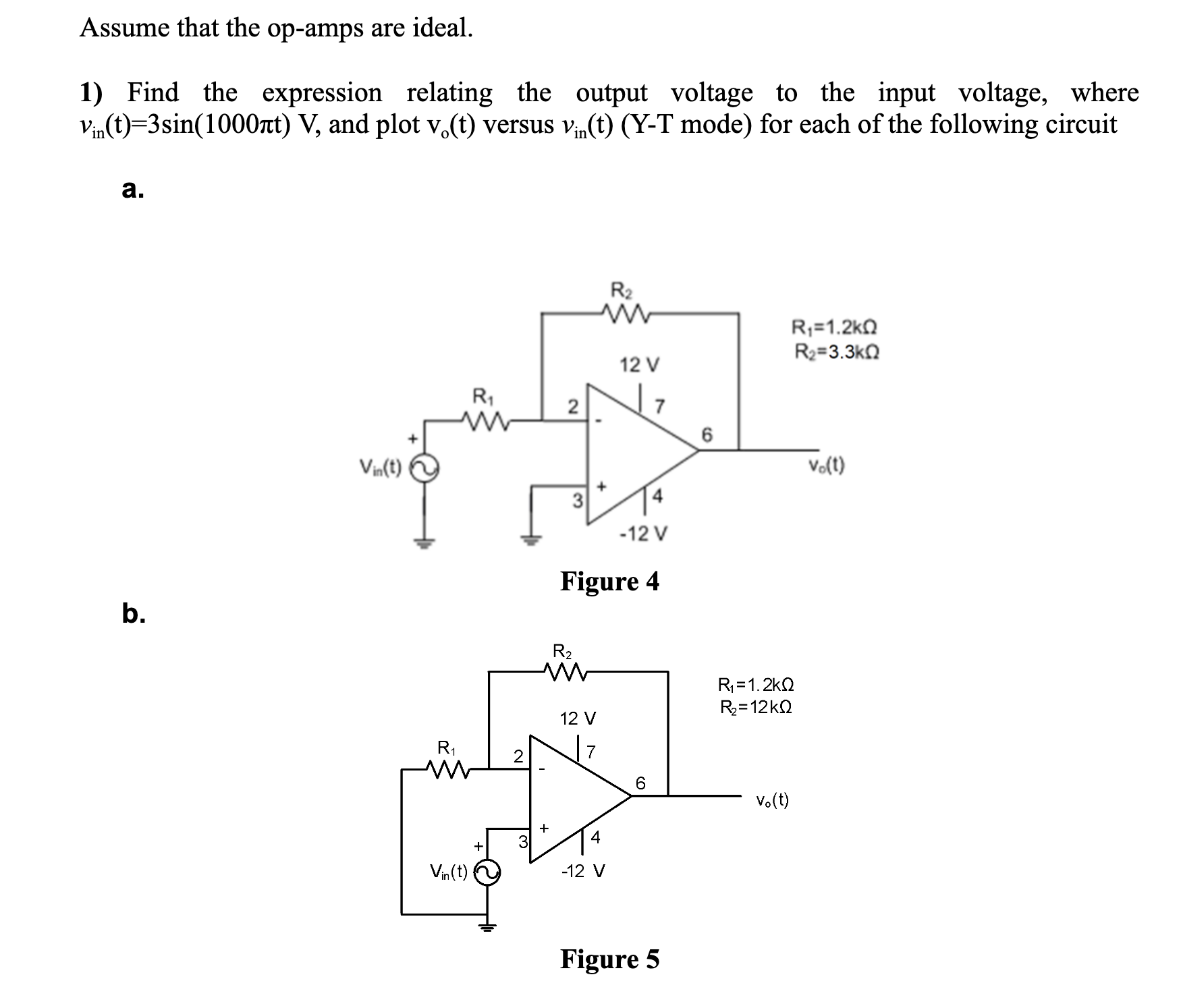 Solved Assume that the op-amps are ideal.Find the expression | Chegg.com