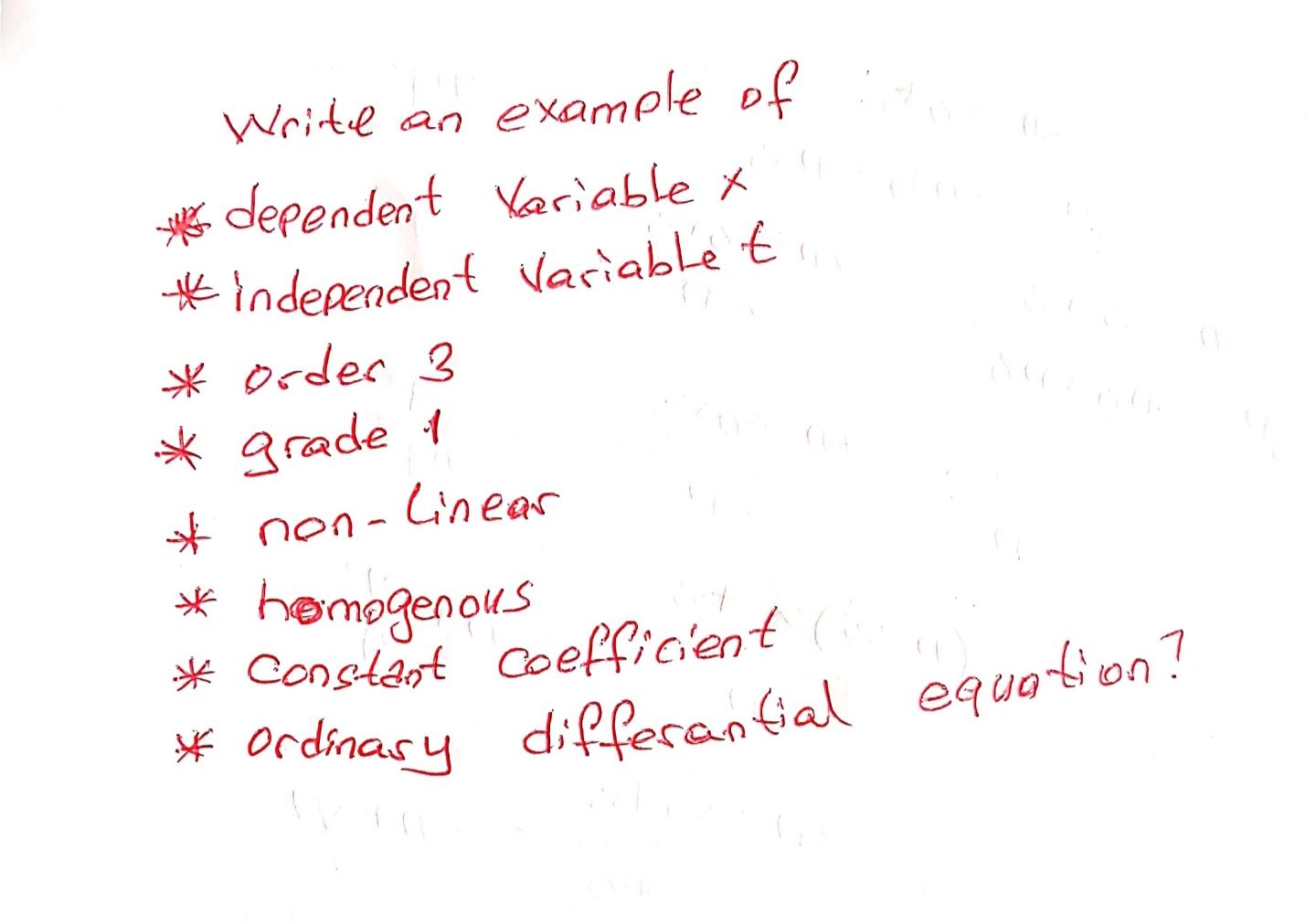 Solved Write an example of tres dependent Variable x | Chegg.com