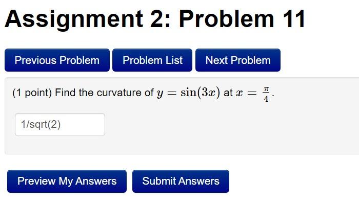 Solved Assignment 2: Problem 11 Previous Problem Problem | Chegg.com