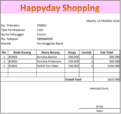 Solved kode barang = product code nama barang = product | Chegg.com