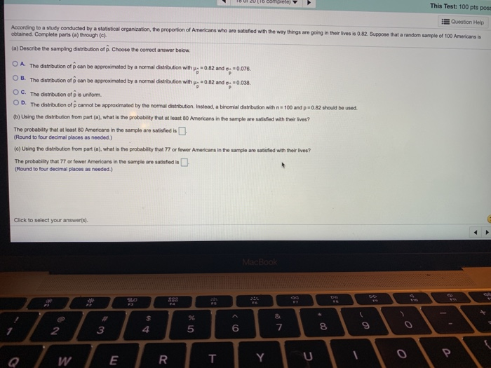 Solved This Test: 100 pts poss Quest on Help According to a | Chegg.com