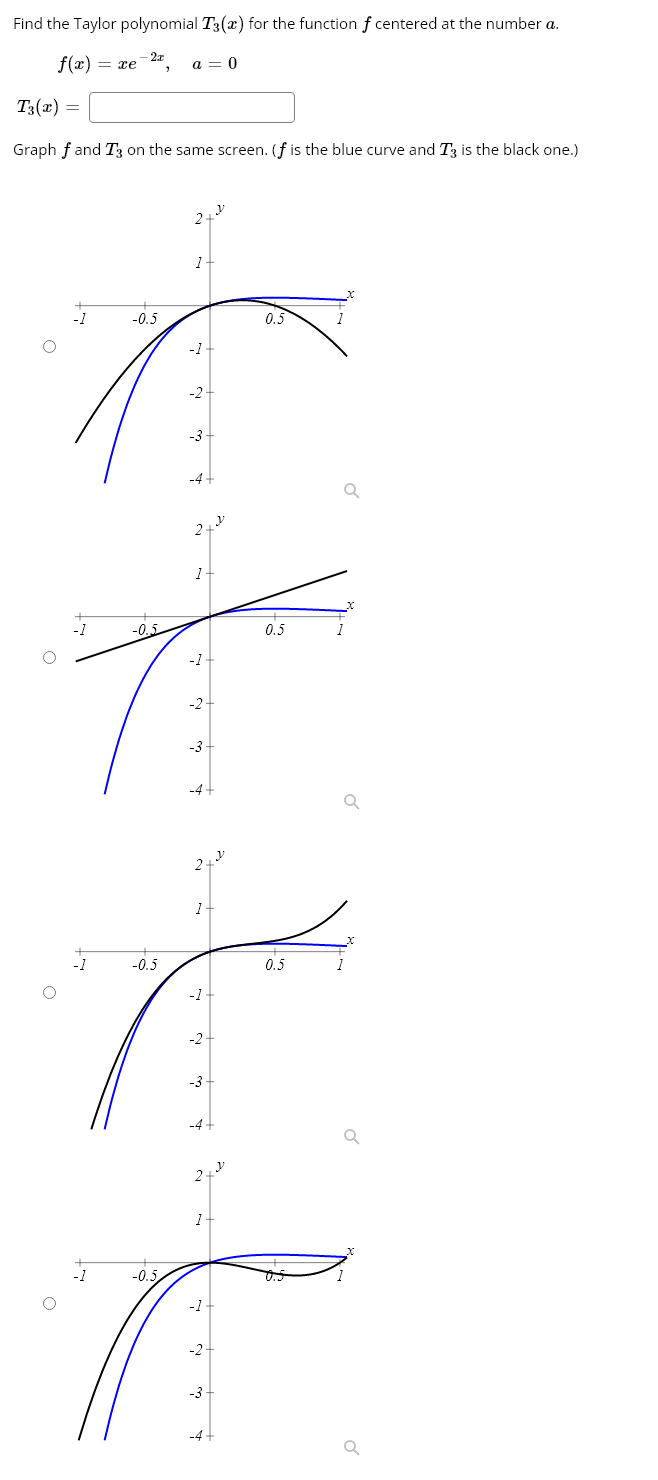 Solved Find the Taylor polynomial T3(x) for the function f | Chegg.com