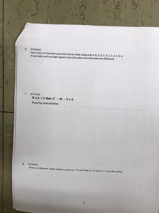 Solved 6. (5 Points) How many six character password can be | Chegg.com