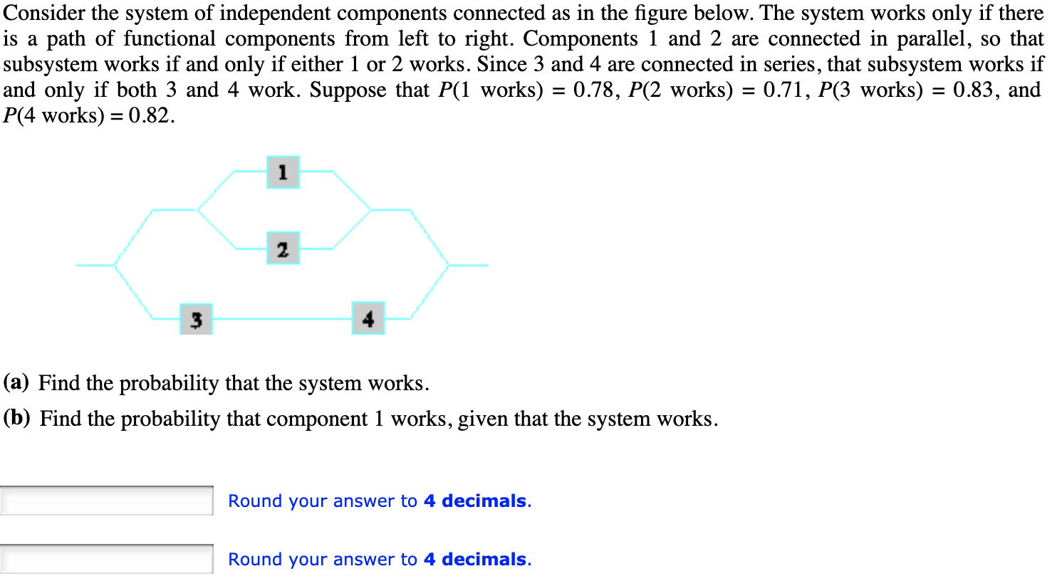 Solved Consider the system of independent components | Chegg.com