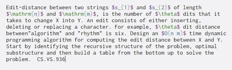 Solved Edit-distance between two strings $s_{1}$ and $s_{2}$ | Chegg.com